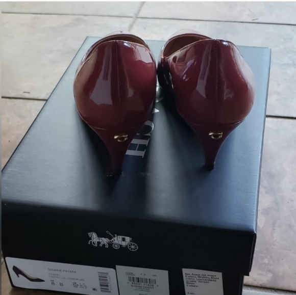 Coach | Shoes | New Coach Womens Sloane Kittenheel Pumps Cherry Red ...